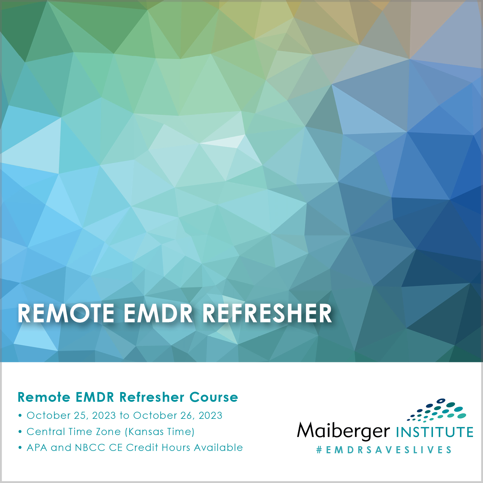 Remote EMDR Refresher Course - October 25, 2023 to October 26, 2023 ...
